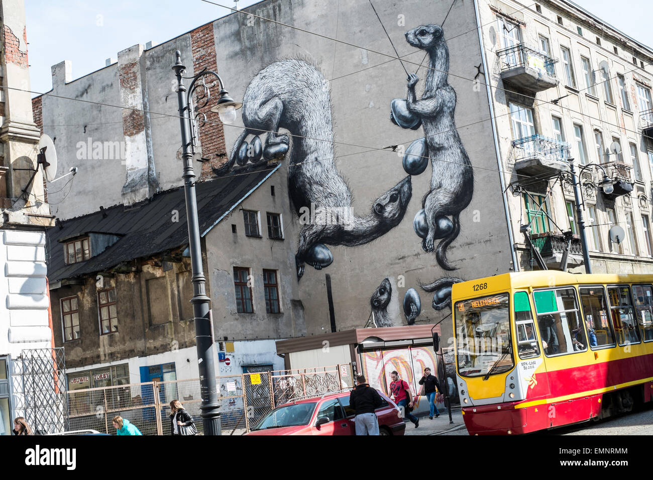 Lodz mural hi-res stock photography and images - Alamy
