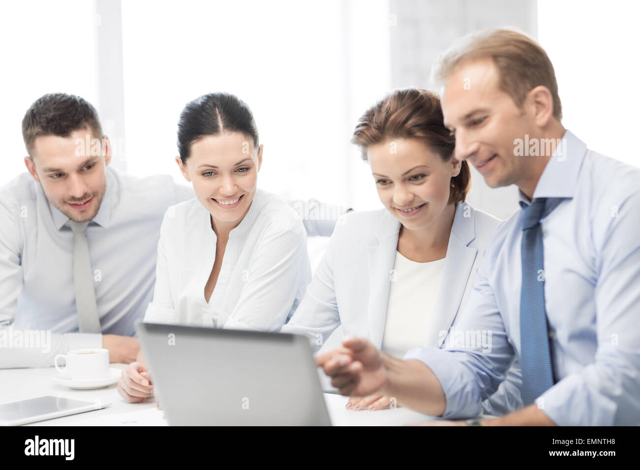 business team having discussion in office Stock Photo - Alamy