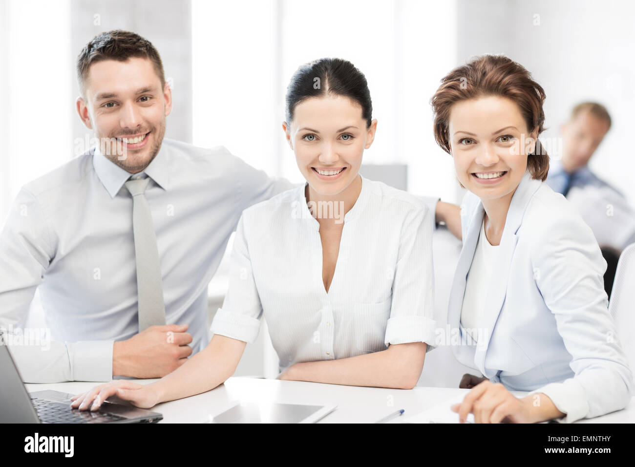 business team working in office Stock Photo - Alamy