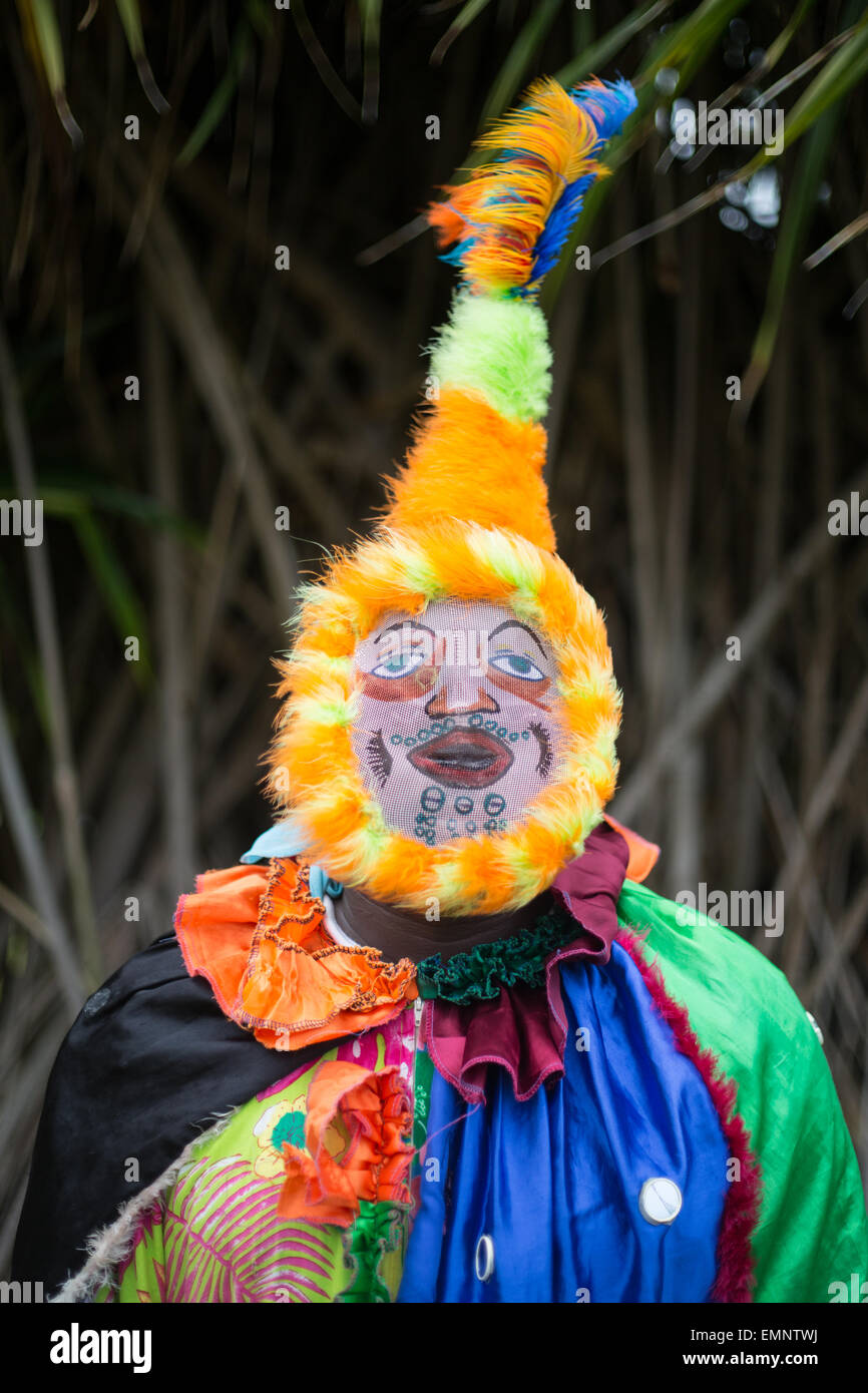 Cultural show of Masquerade dancers, in St. Kitts and Nevis, in the ...