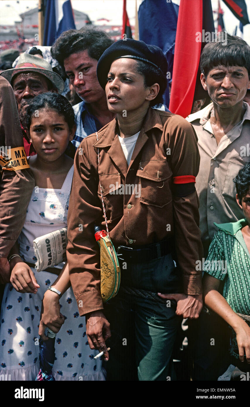 Sandinista National Front pioneer at May Day rally in Managua ...