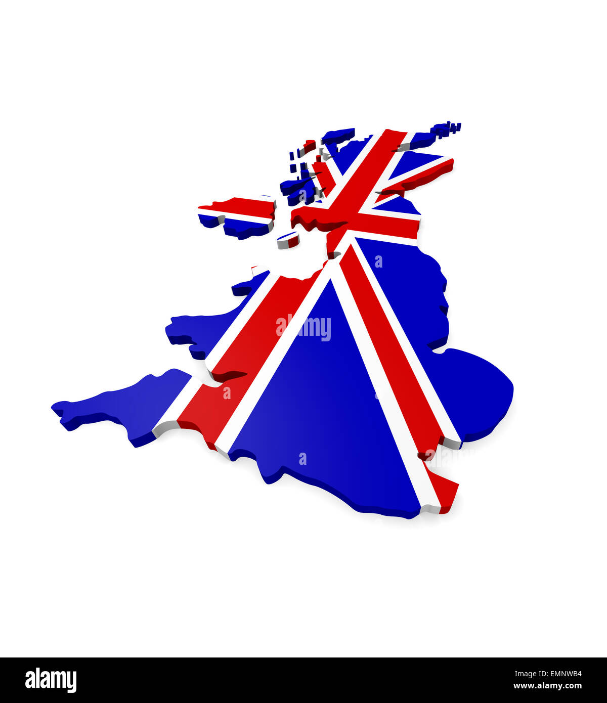 3d map illustration scotland england hi-res stock photography and ...