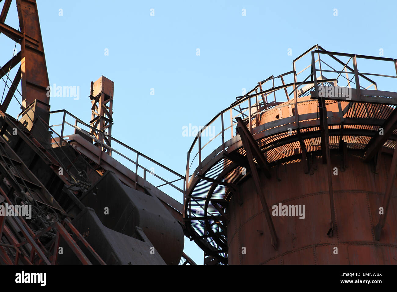 An interesting journey through the old metallurgical plant Stock Photo ...