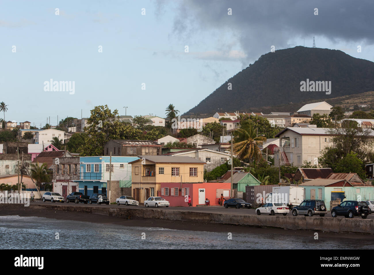 The town of Basseterre, in St. Kitts in the Caribbean Stock Photo - Alamy