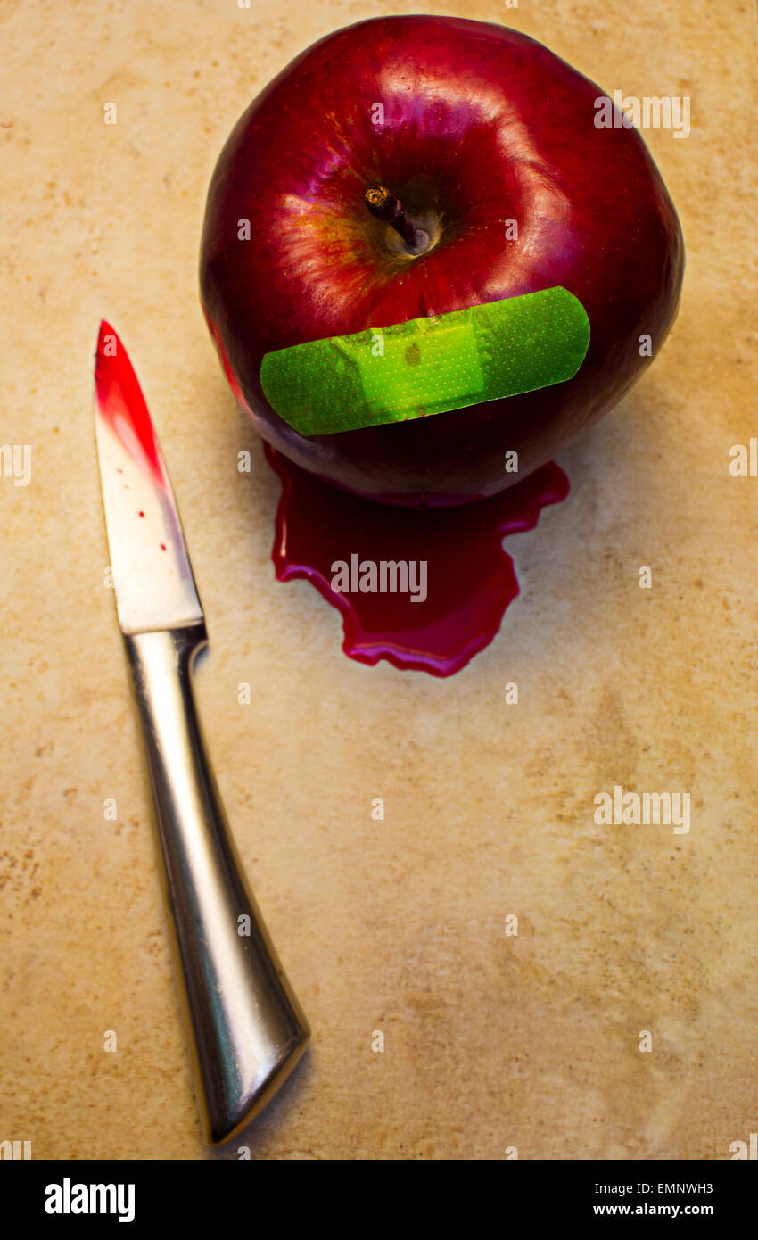 Bleeding apple hi-res stock photography and images - Alamy