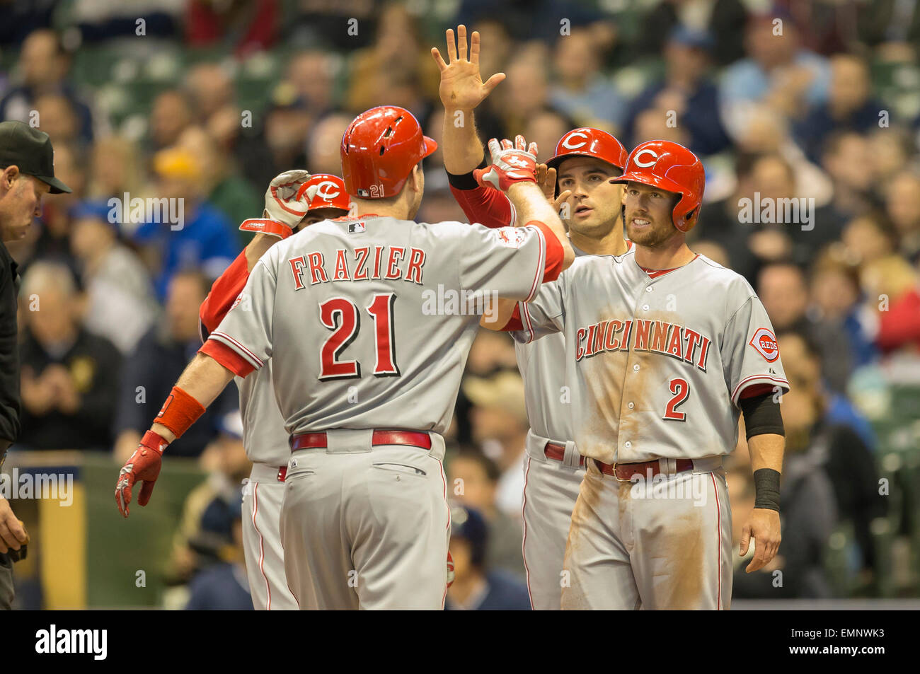 April 21, 2015: Cincinnati Reds third baseman Todd Frazier #21 is ...