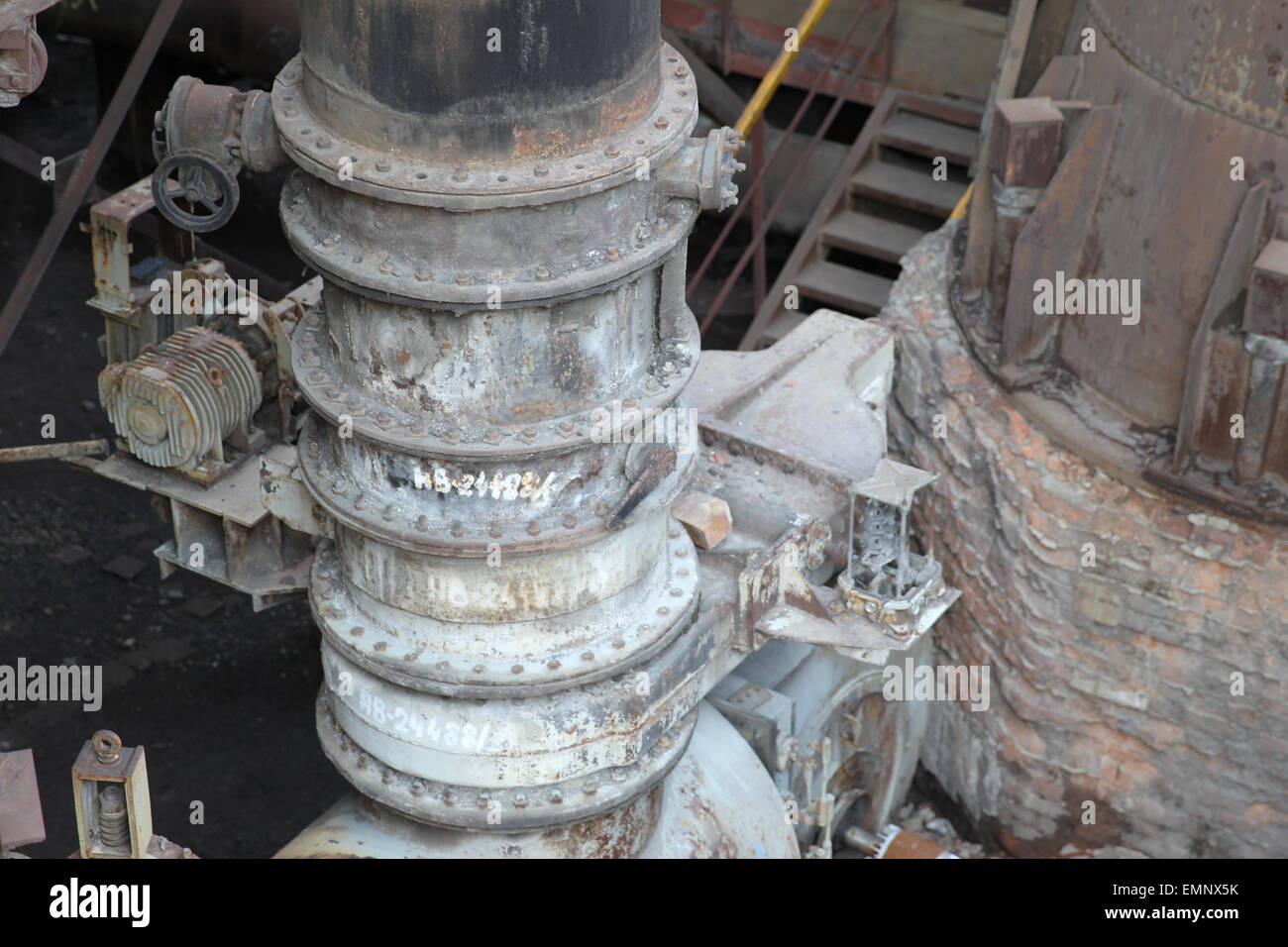 An interesting journey through the old metallurgical plant Stock Photo ...