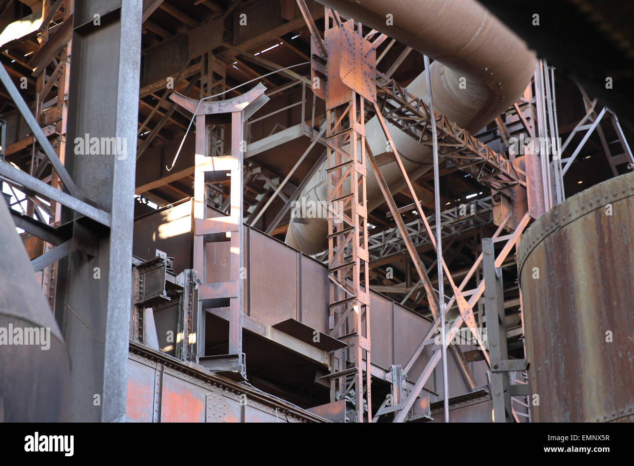 An interesting journey through the old metallurgical plant Stock Photo ...
