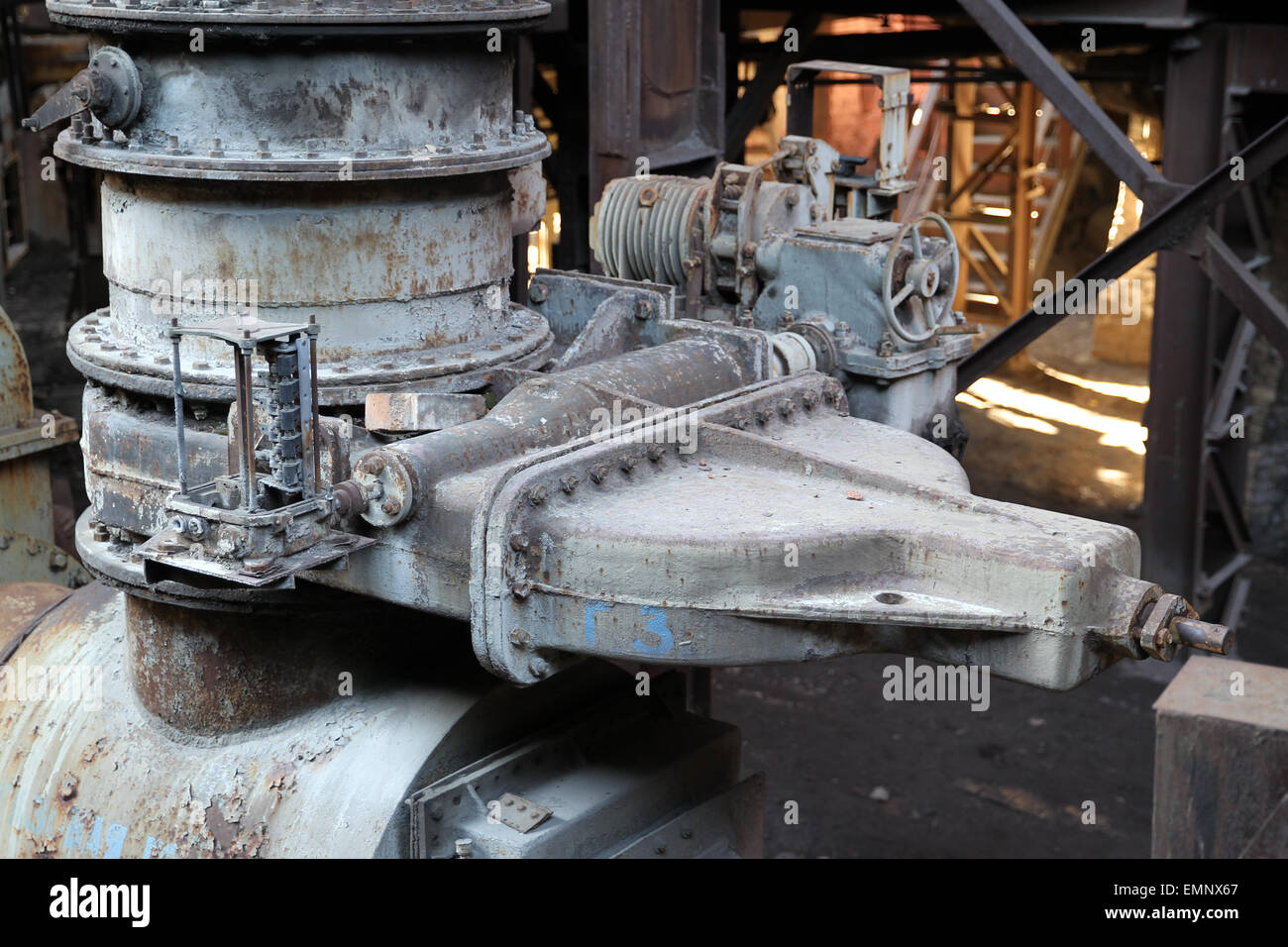 An interesting journey through the old metallurgical plant Stock Photo ...