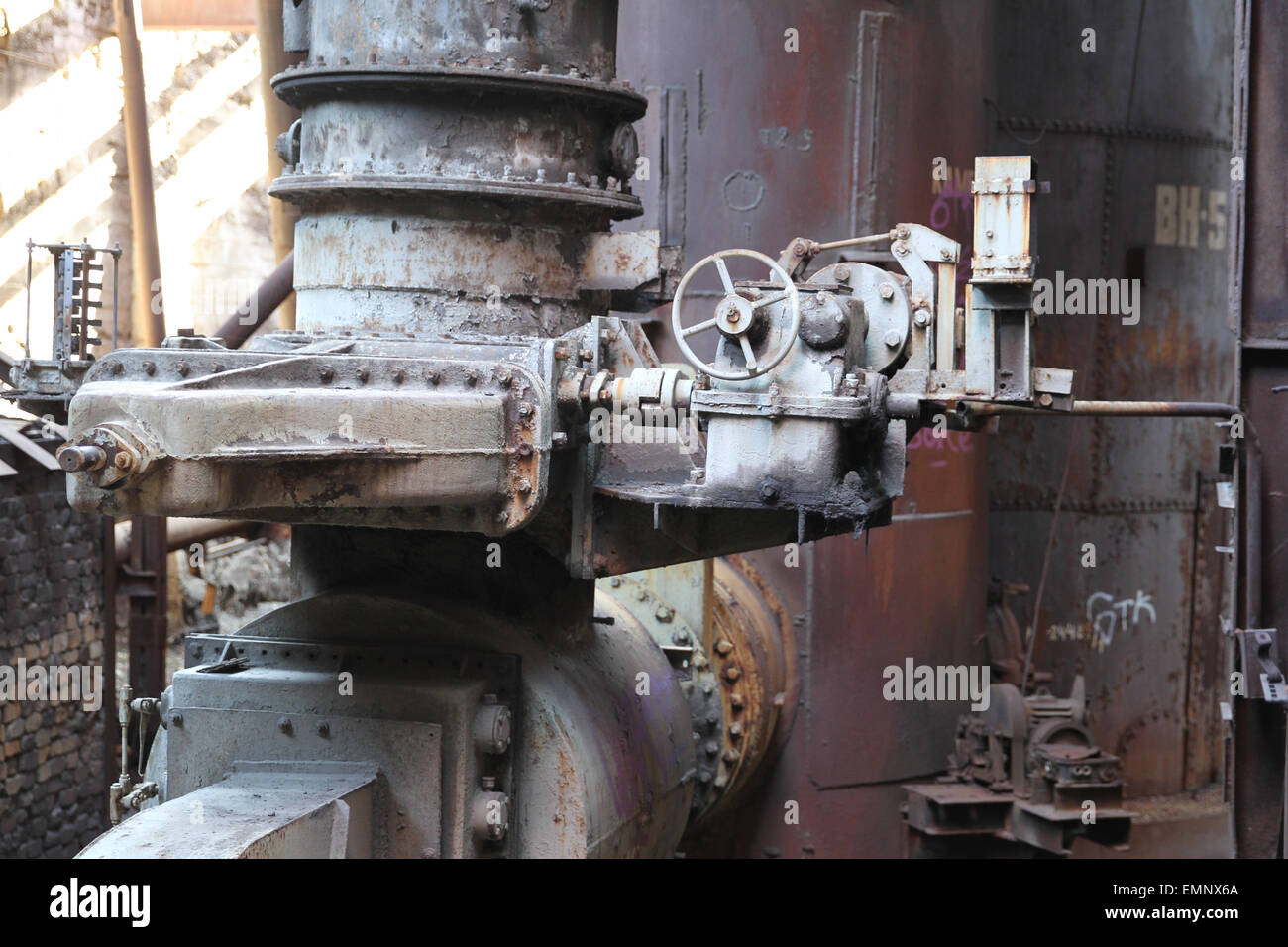 An interesting journey through the old metallurgical plant Stock Photo ...