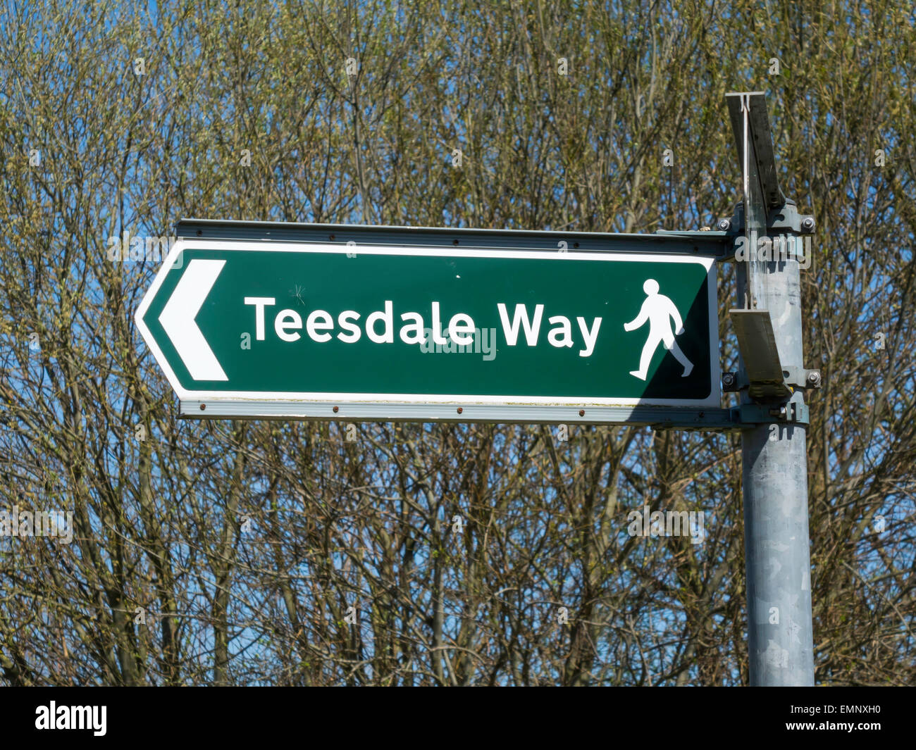 Sign for theTeesdale Way a 77 mile long distance path by the River Tees ...