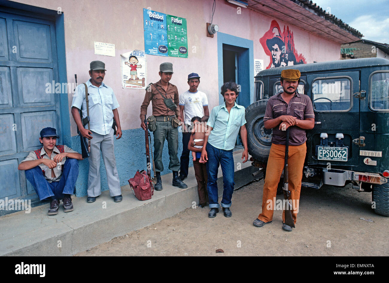 Local armed militia in Santa Maria, small border village with Honduras ...