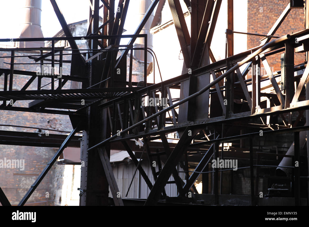 An interesting journey through the old metallurgical plant Stock Photo ...
