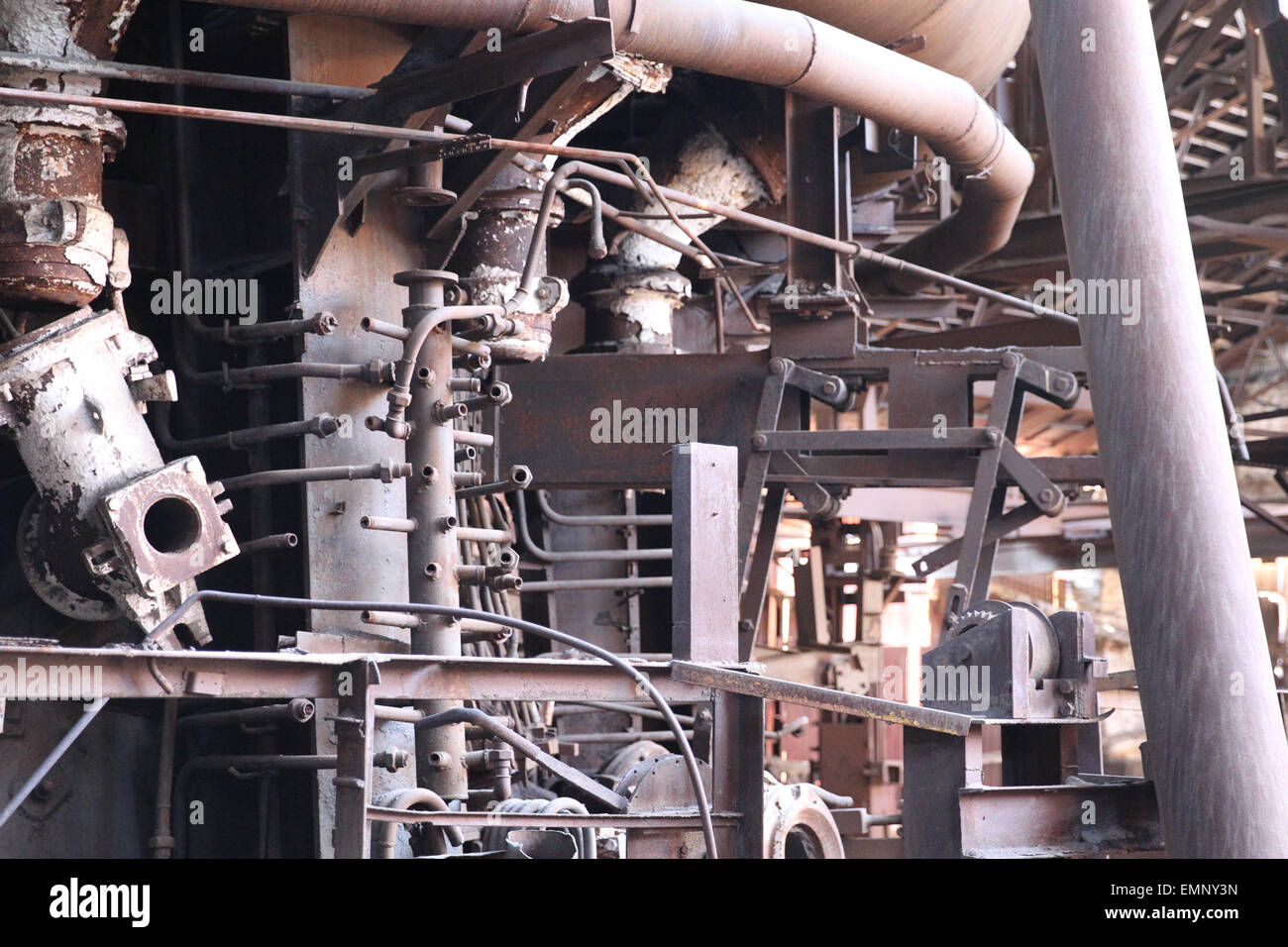 An interesting journey through the old metallurgical plant Stock Photo ...