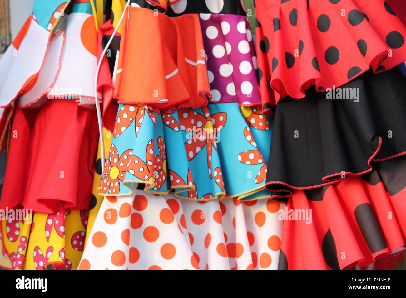 flamenco dresses in various colors in Andalusia,Spain Stock Photo - Alamy