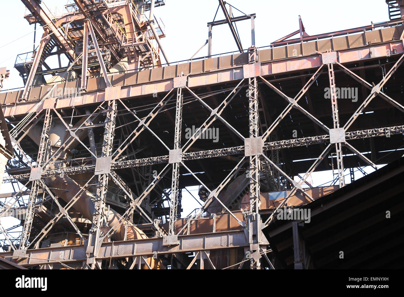 An interesting journey through the old metallurgical plant Stock Photo ...