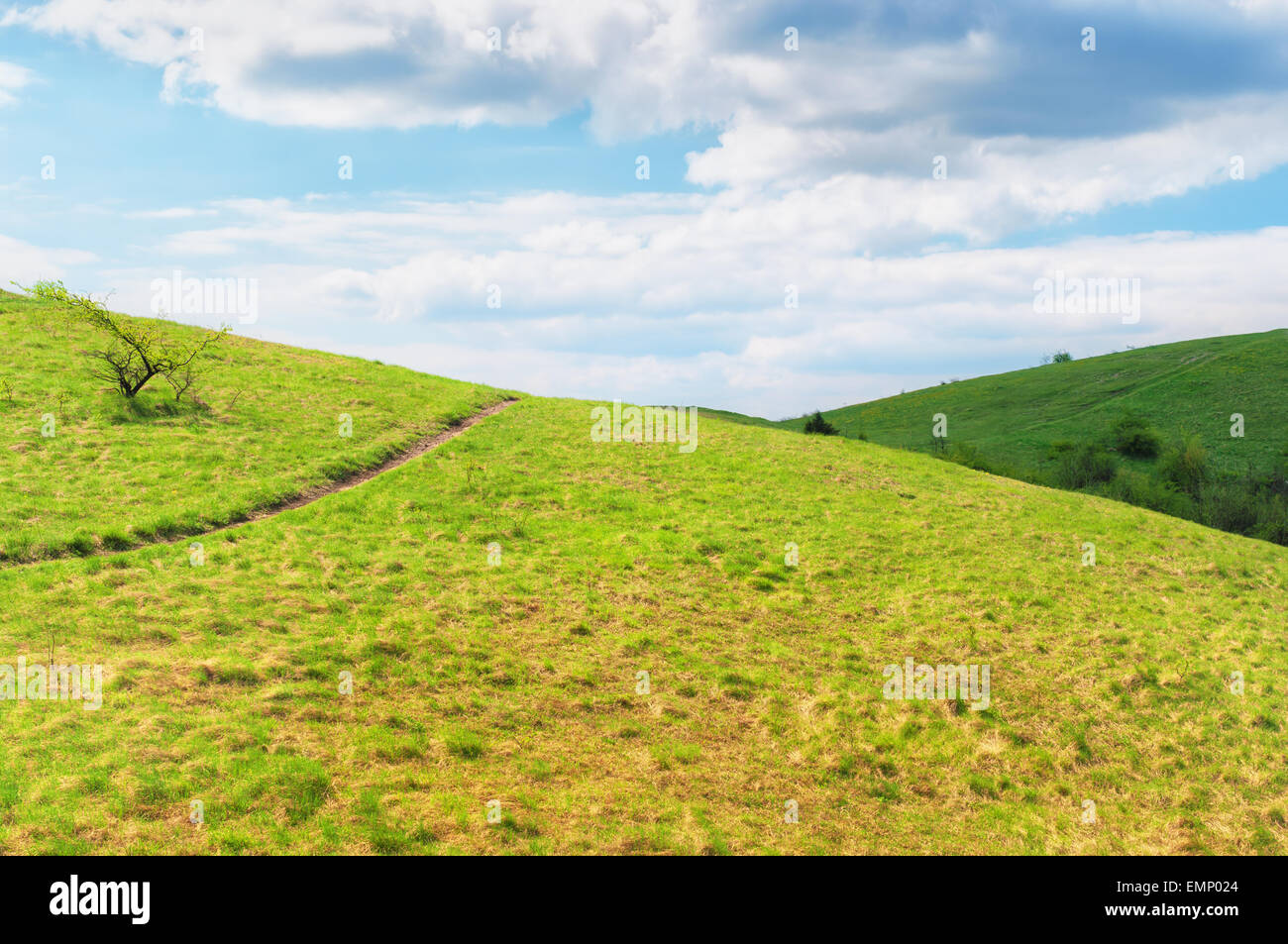 Scenery of rolling hills landscape Stock Photo - Alamy