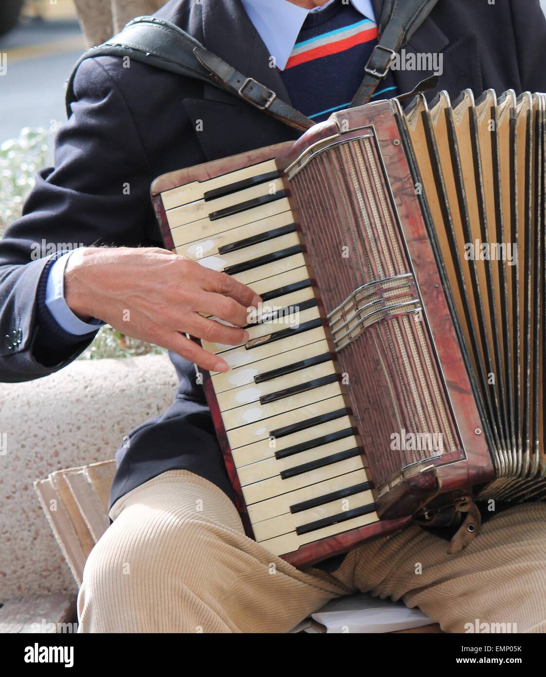 Accordion being played accordionist smartly dressed stock photo ...