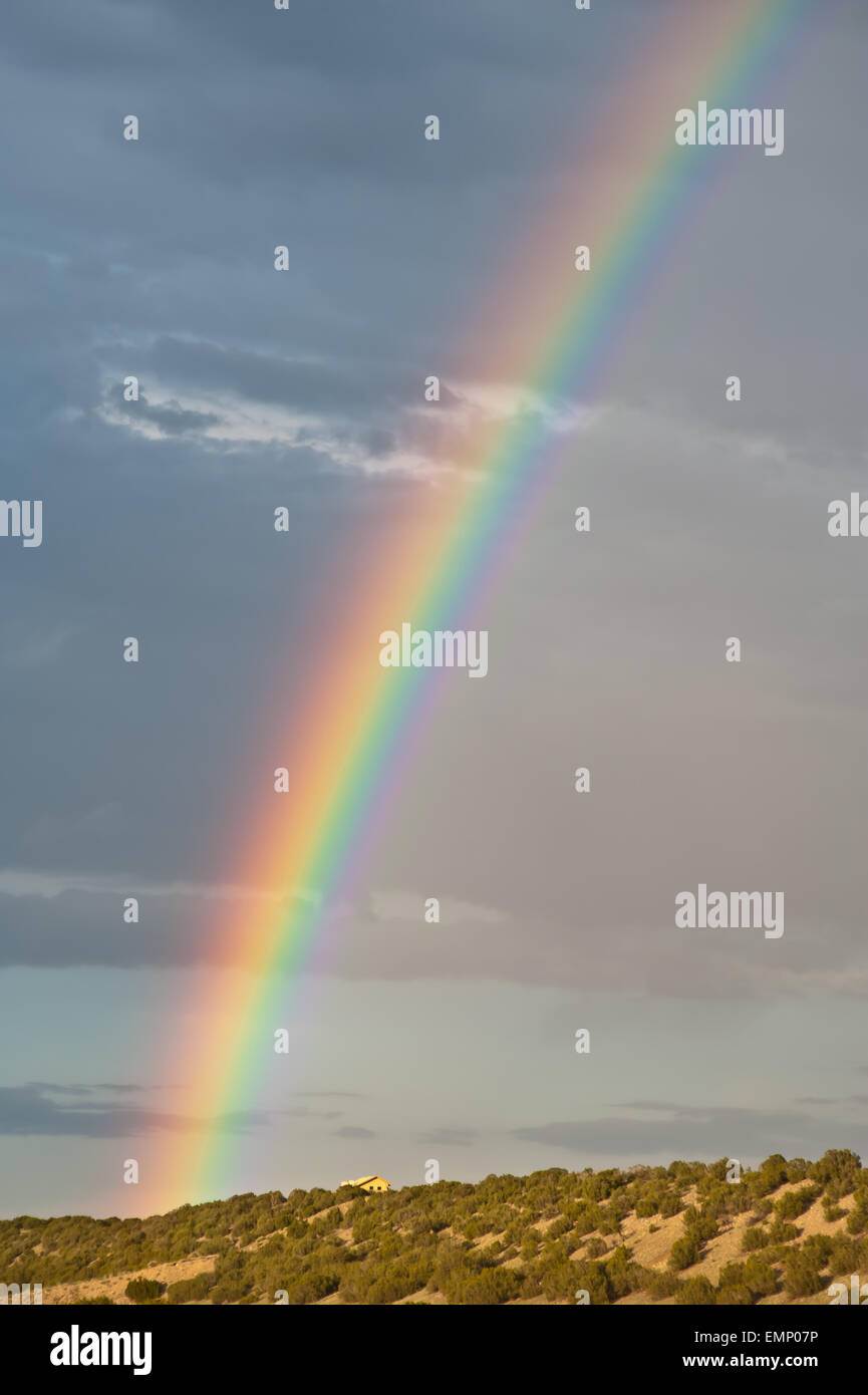 strong single rainbow Stock Photo - Alamy