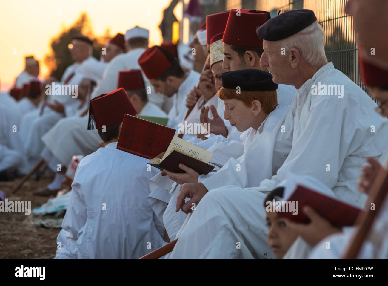 NABLUS, WEST BANK Members of the ancient Samaritan community during the ...