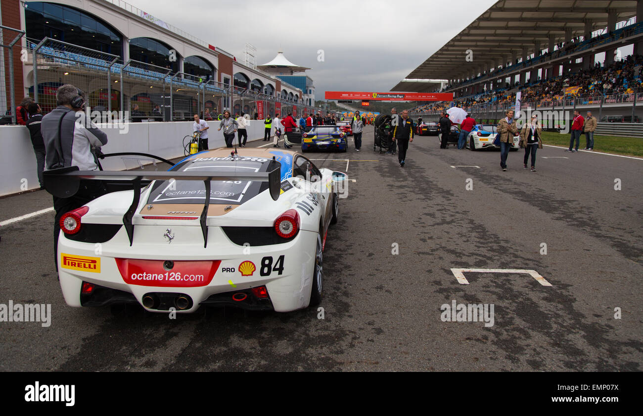 ISTANBUL, TURKEY - OCTOBER 26, 2014: Octane 126 Racing Team driver ...