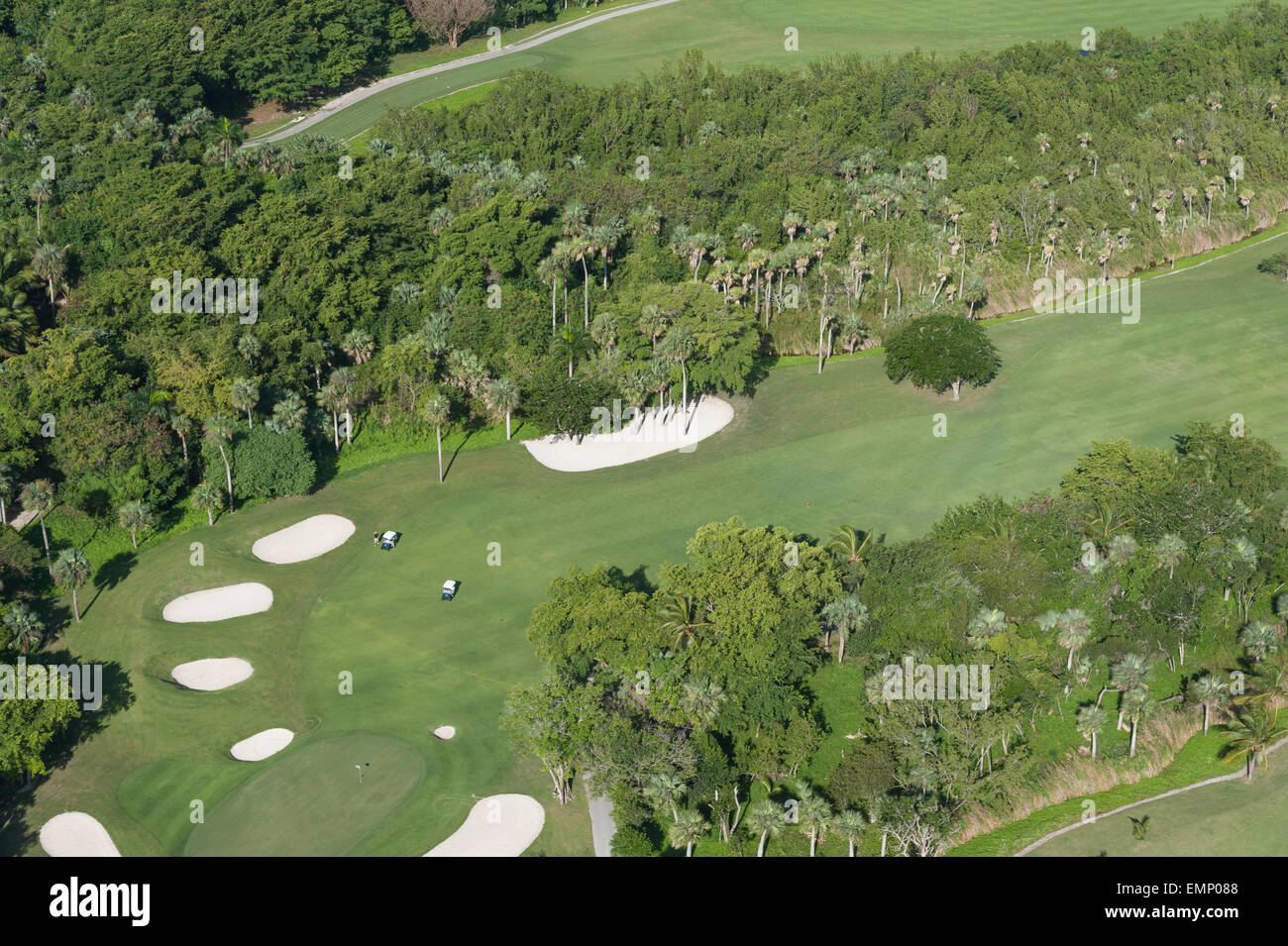 Aerial view of golf course in Punta Cana, Dominican Republic Stock ...