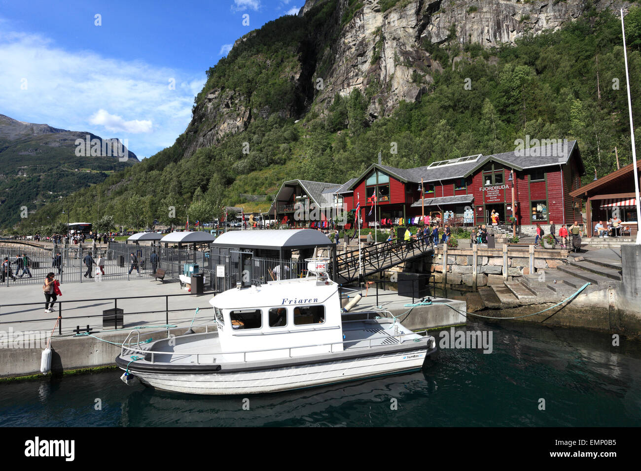 View of Geiranger town, Geirangerfjord, UNESCO World Heritage Site ...