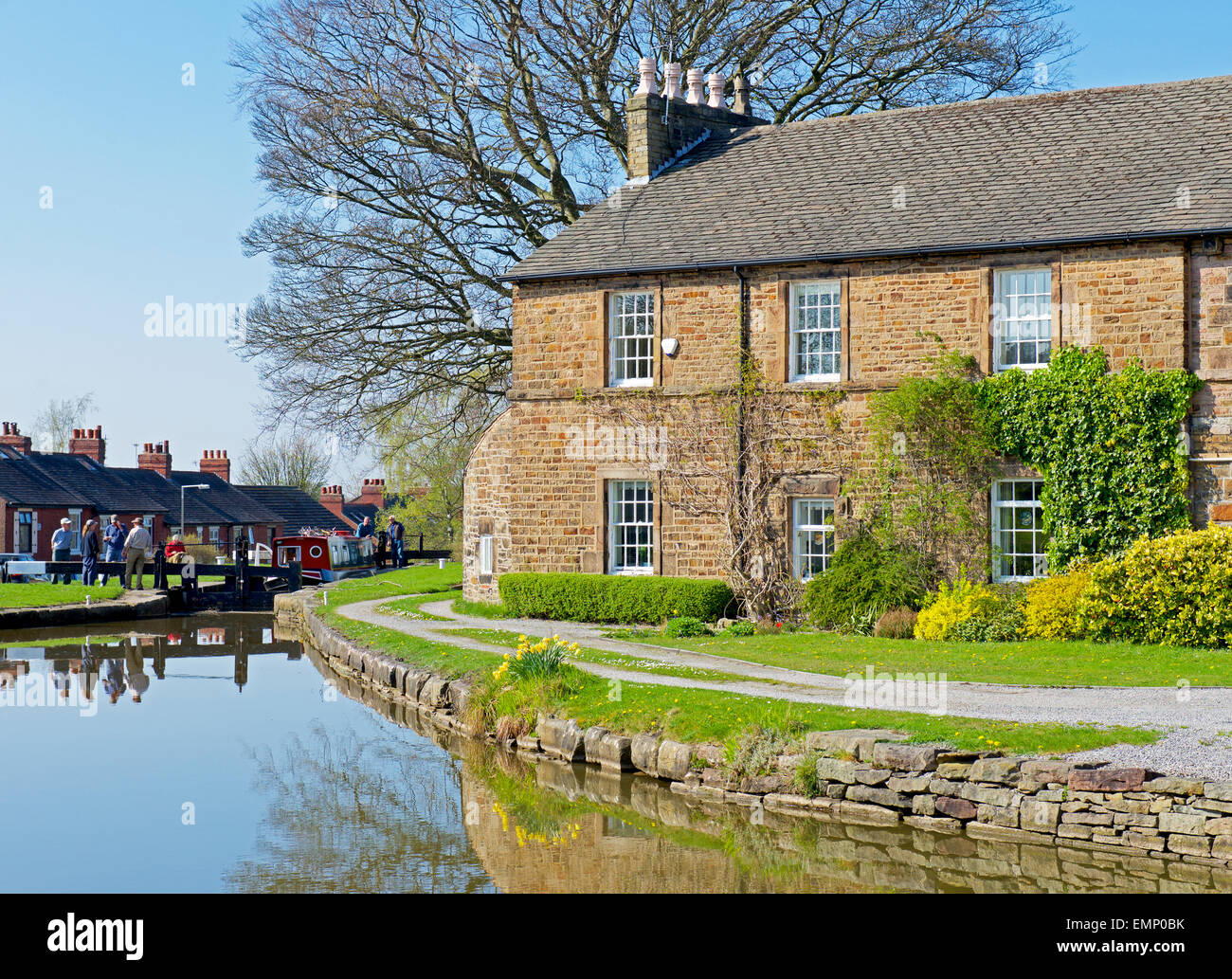 The Macclesfield Canal at Marple, Cheshire, England UK Stock Photo - Alamy
