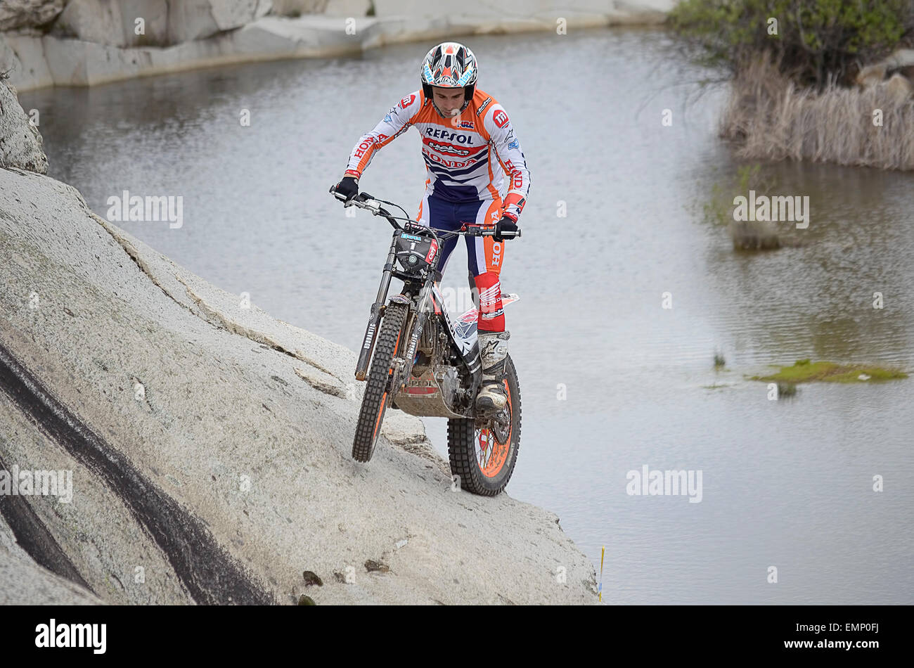 Spain trial championship. The world champion, Toni Bou, drives his ...