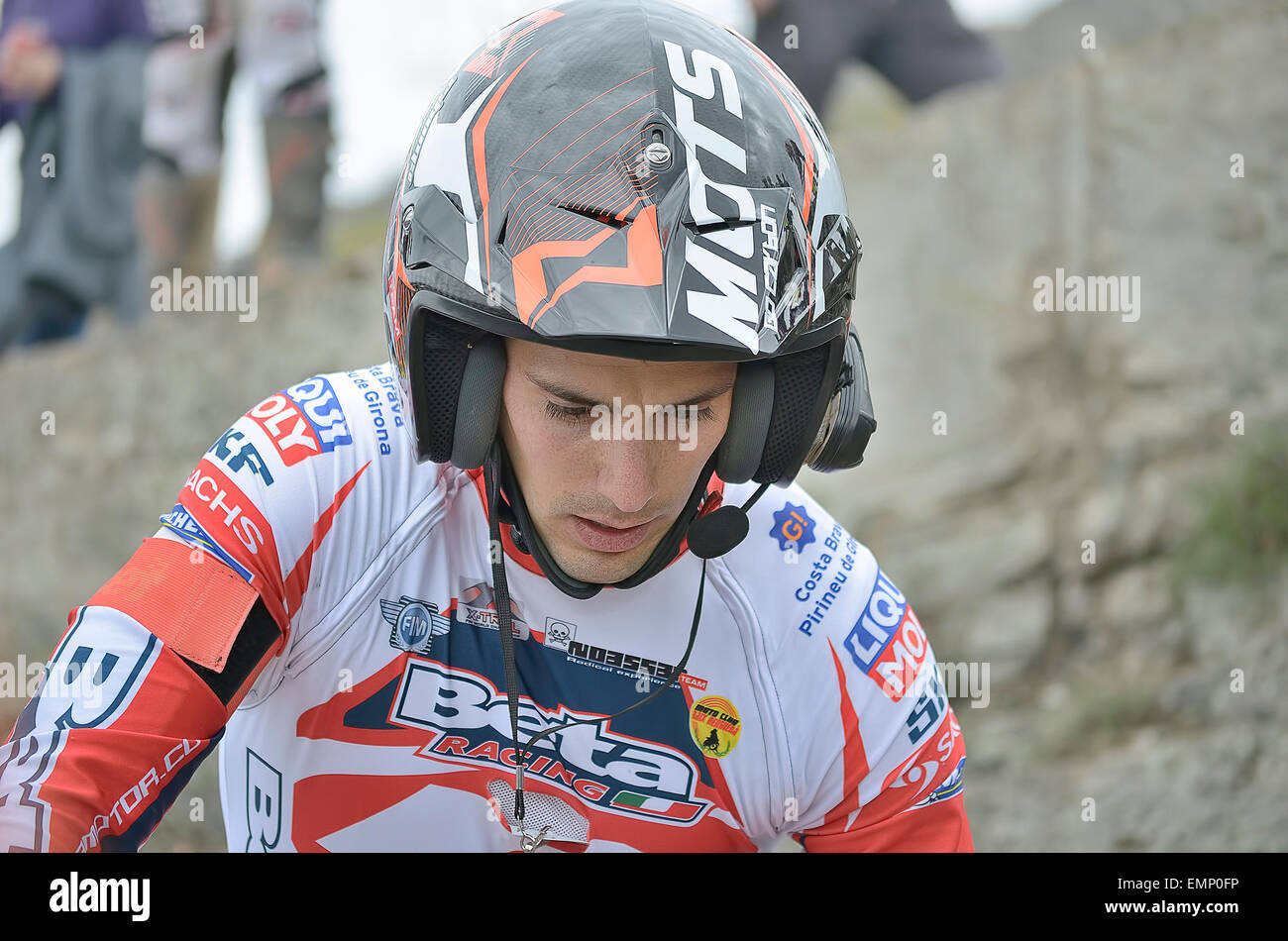 Spain trial championship. Moment when Jeroni Fajardo is ready to jump ...