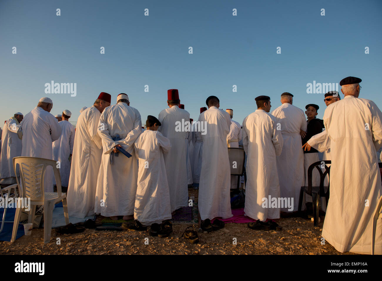 NABLUS, WEST BANK Members of the ancient Samaritan community during the ...