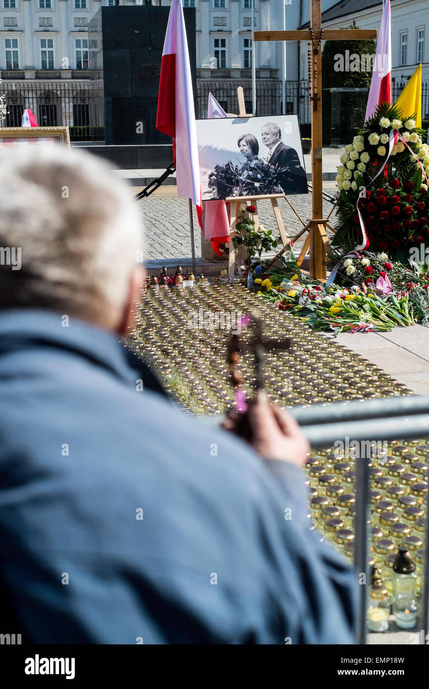 5th Anniversary of Smolensk airplane crash, Warsaw, Poland Stock Photo ...