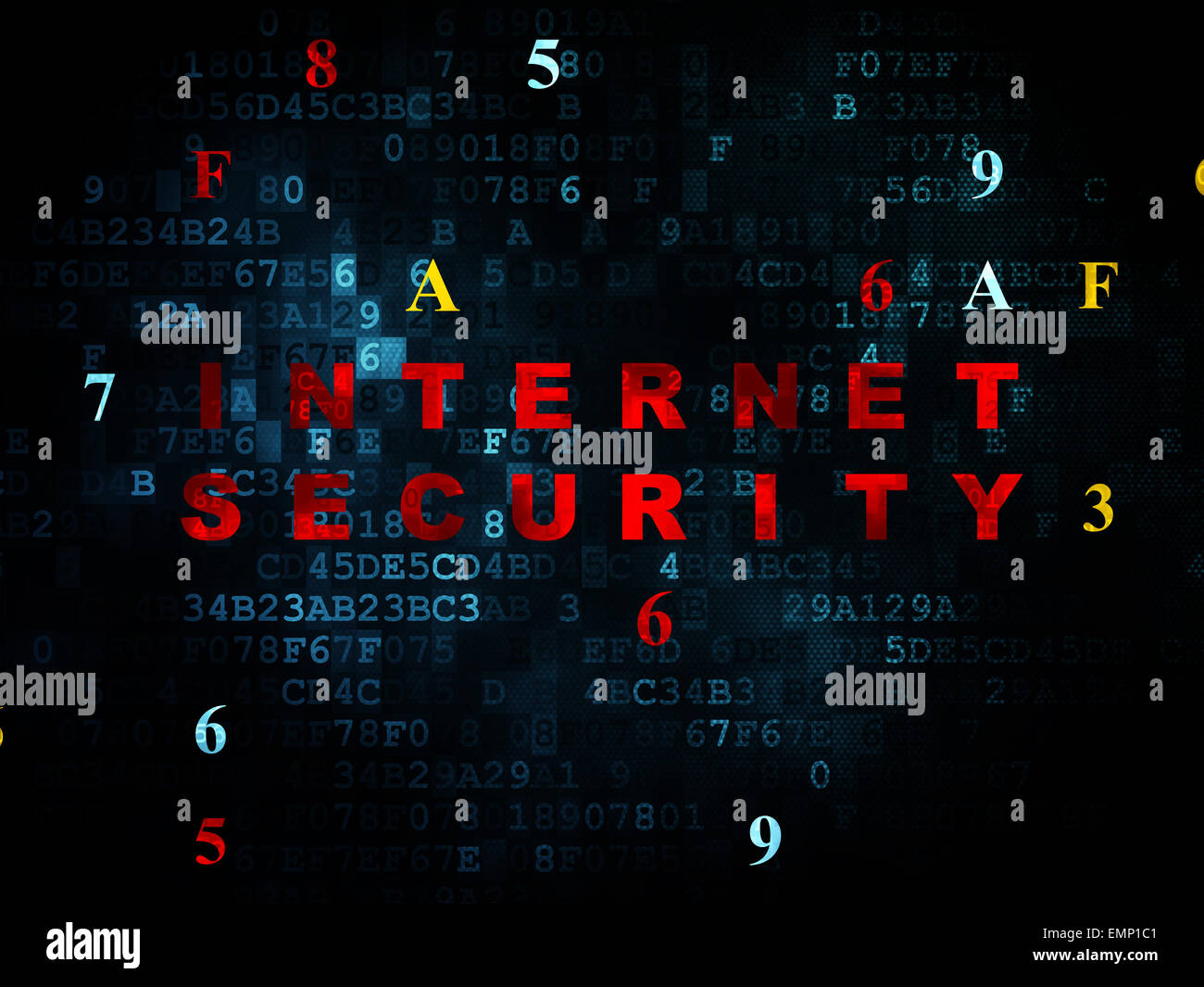 Protection concept: Internet Security on Digital background Stock Photo - Alamy