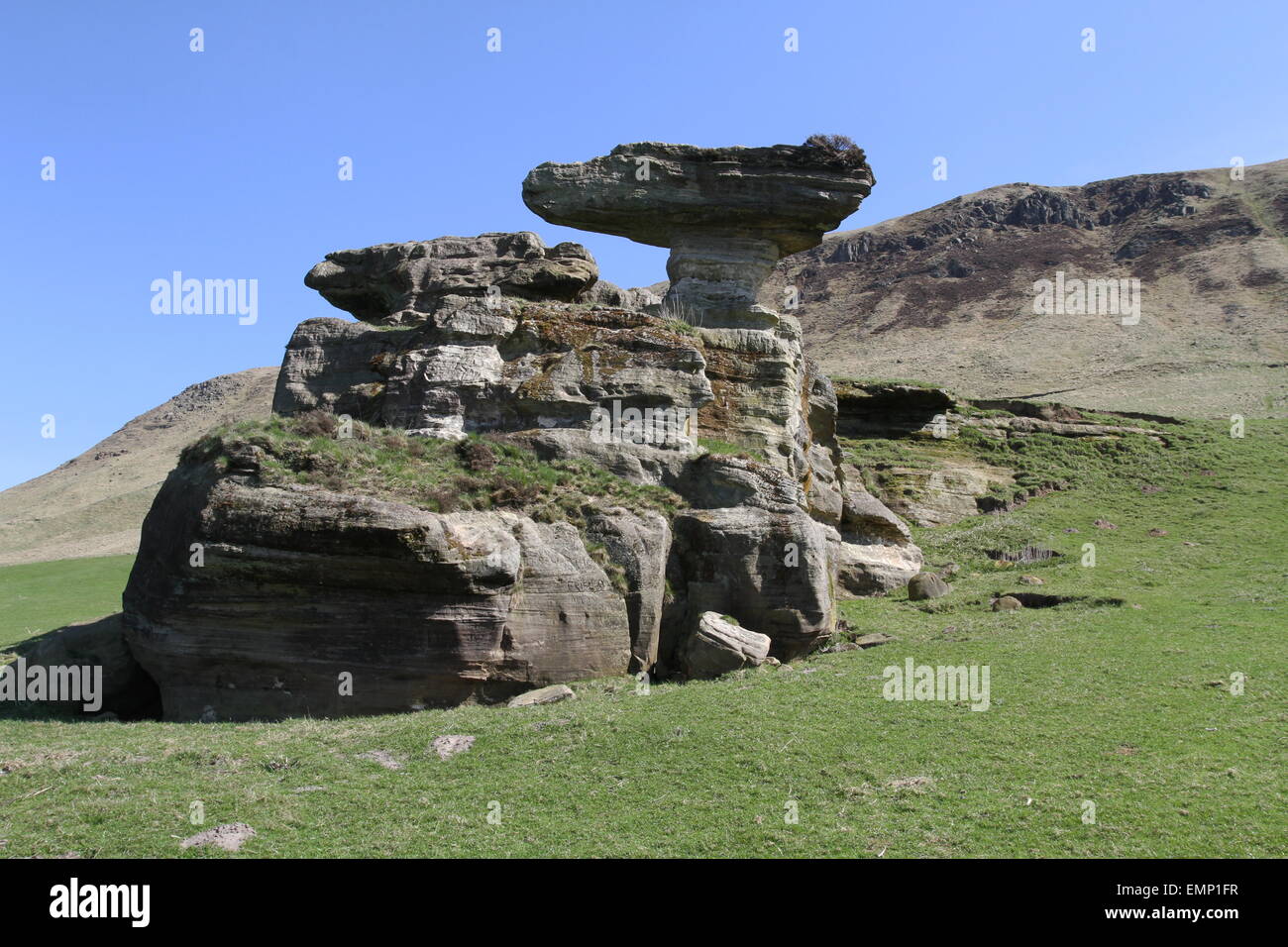 The Bunnet stone eroded sandstone Fife Scotland April 2015 Stock Photo ...