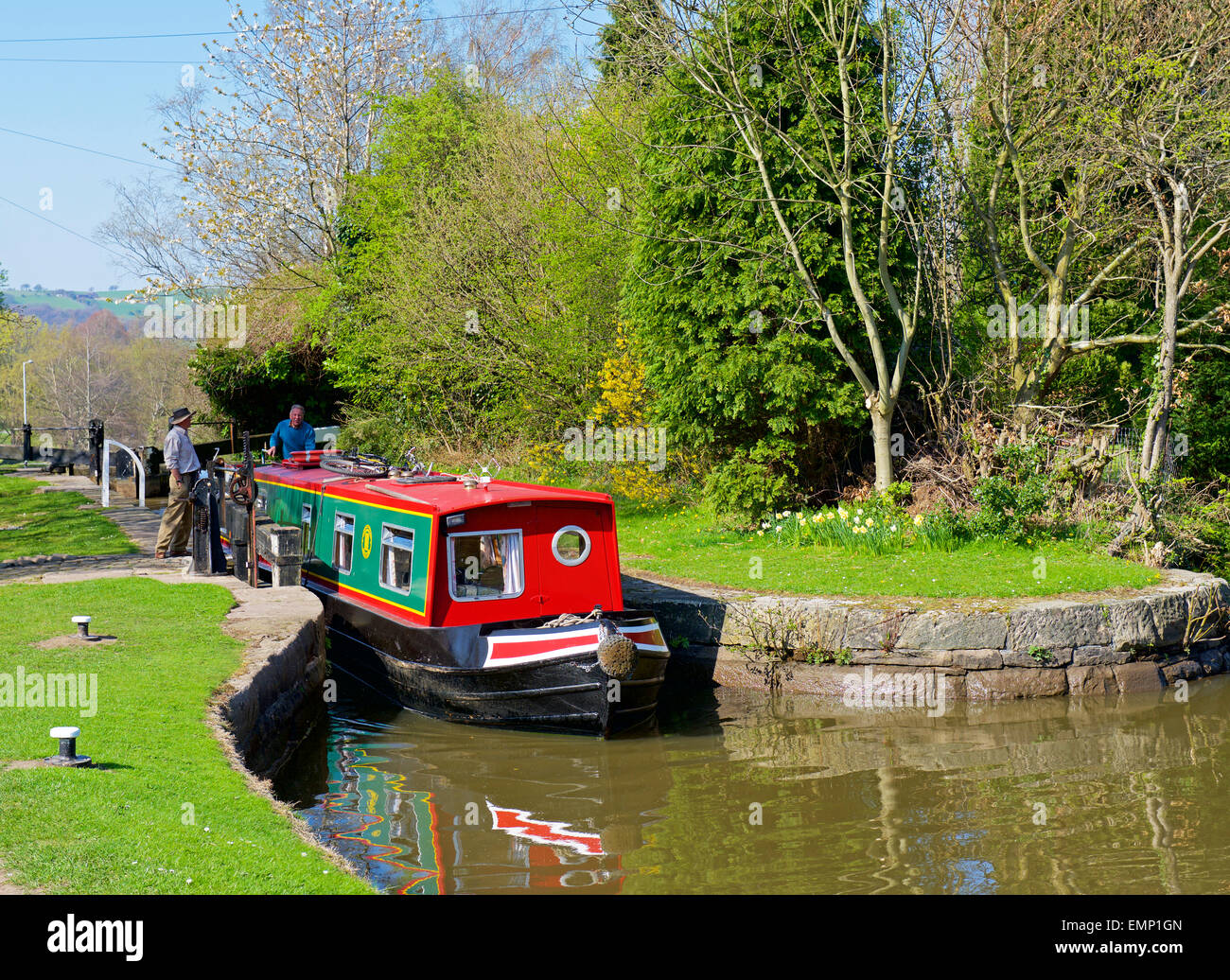 The Macclesfield Canal at Marple, Cheshire, England UK Stock Photo - Alamy