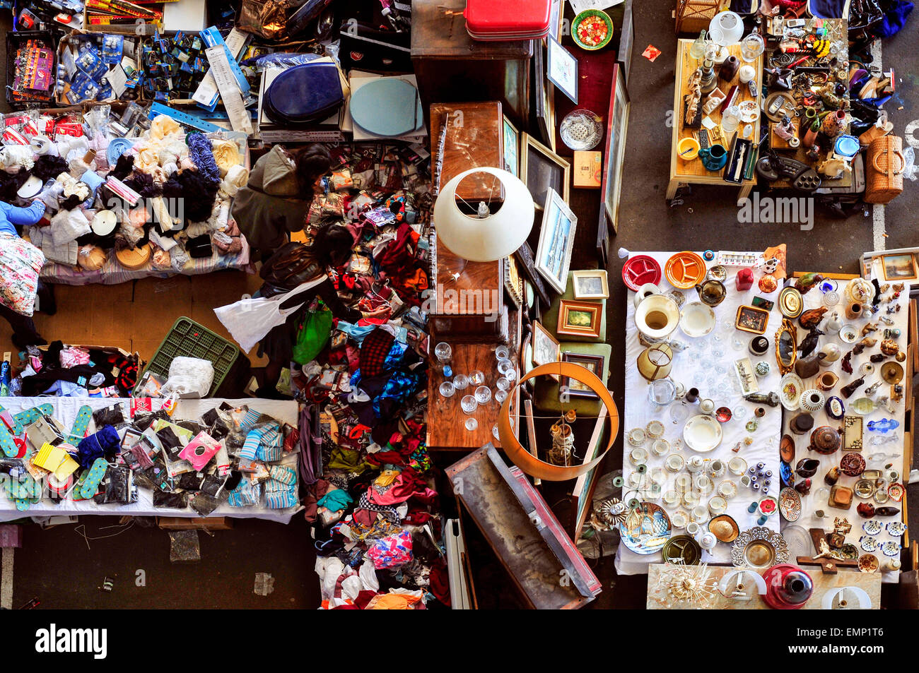 Second hand clothes aerial hi-res stock photography and images - Alamy