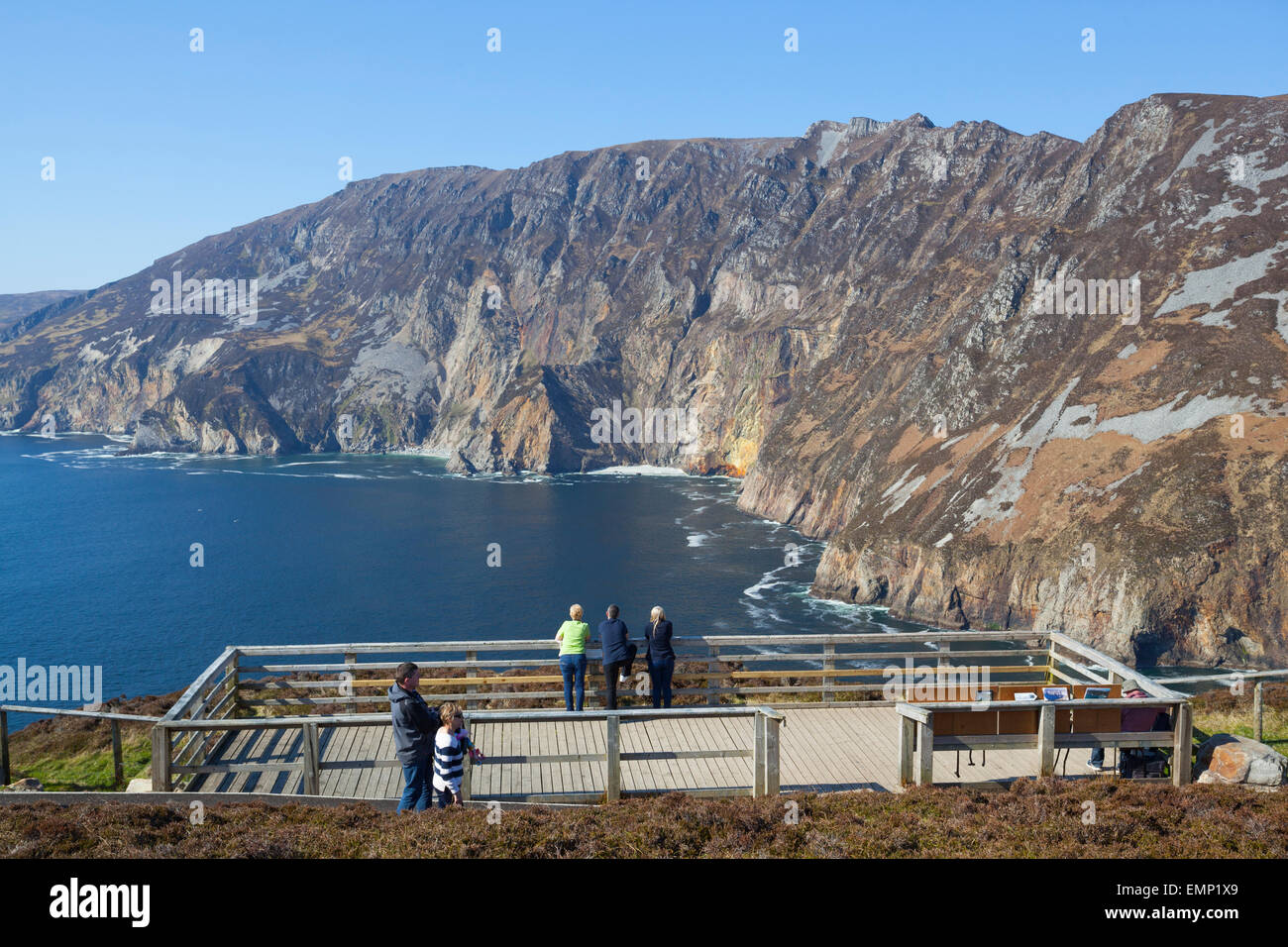 Slieve League cliffs in the Northwest of Ireland in Co. Donegal Stock ...