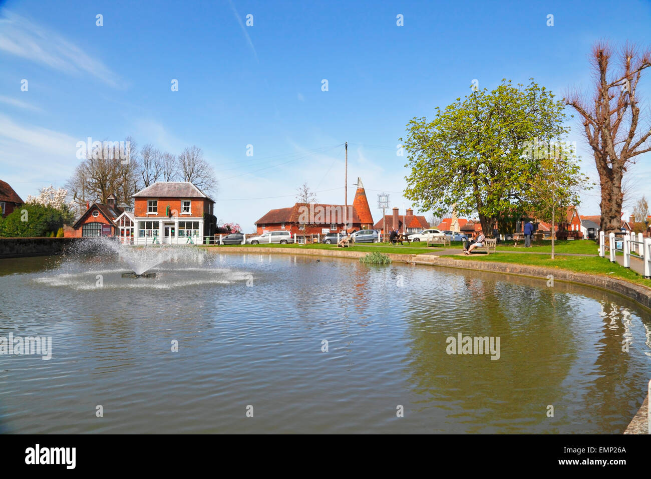 Goudhurst village pond, Kent, UK Stock Photo - Alamy
