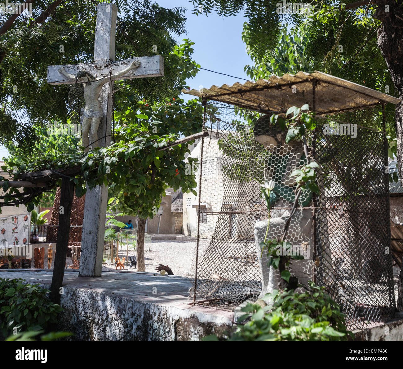 Church in cage,Senegal Stock Photo - Alamy