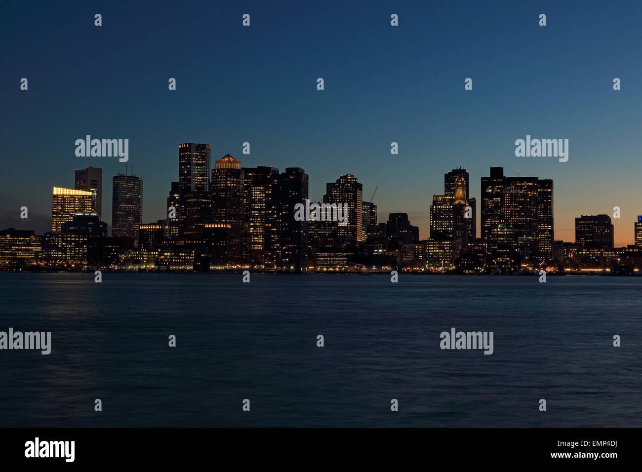 Boston skyline at sunset hi-res stock photography and images - Alamy