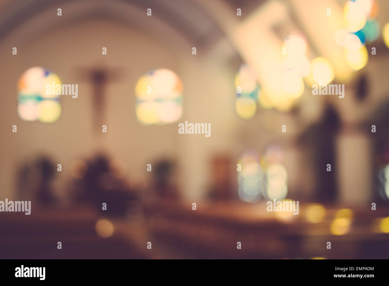 church interior blur abstract background Stock Photo - Alamy