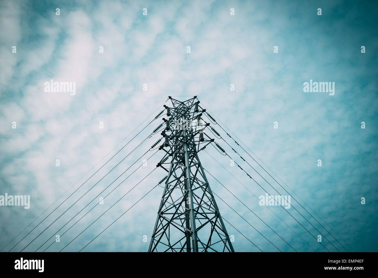 electricity power line pylon Stock Photo - Alamy