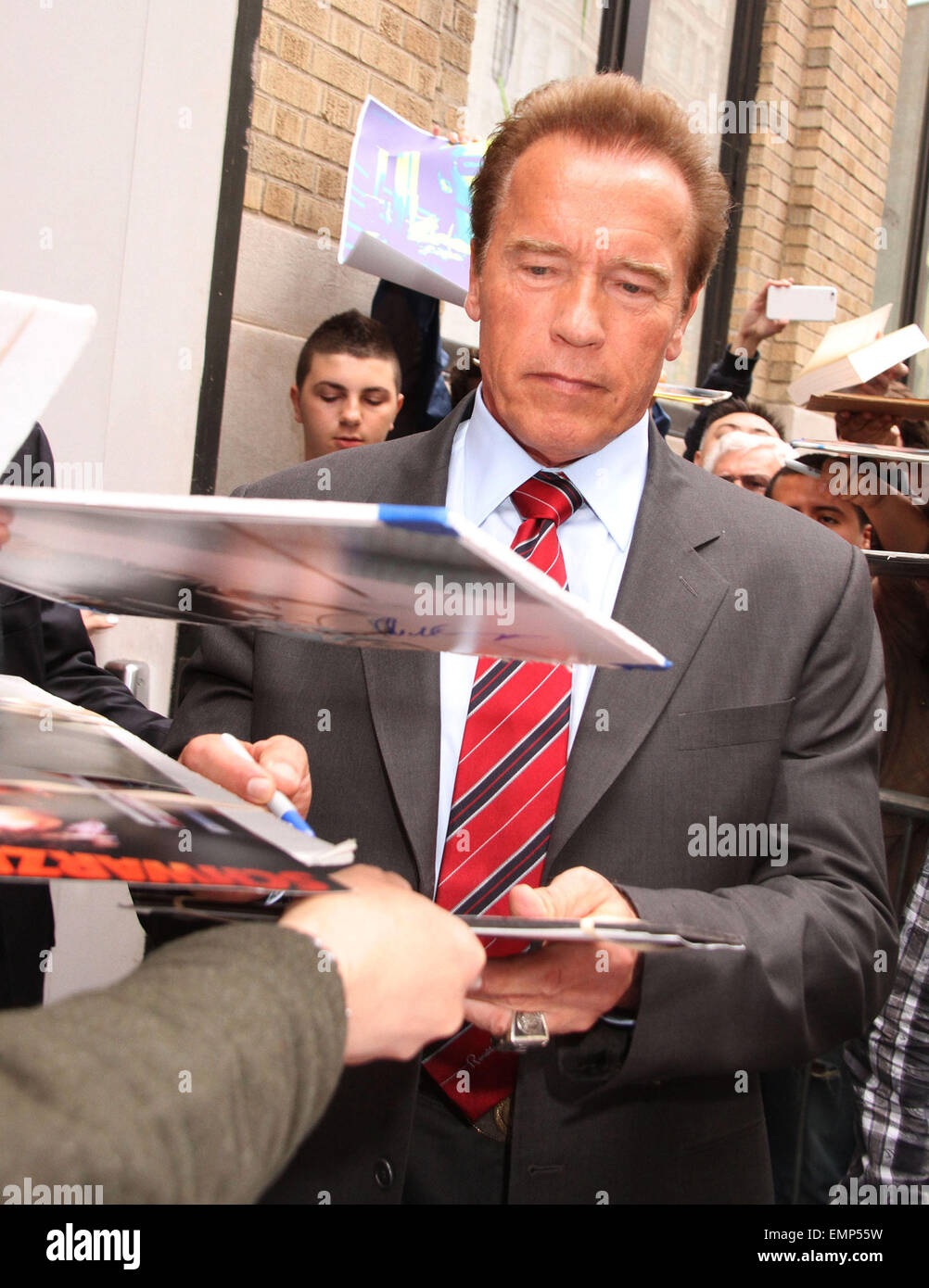 New York, New York, USA. 22nd Apr, 2015. Actor ARNOLD SCHWARZENEGGER ...