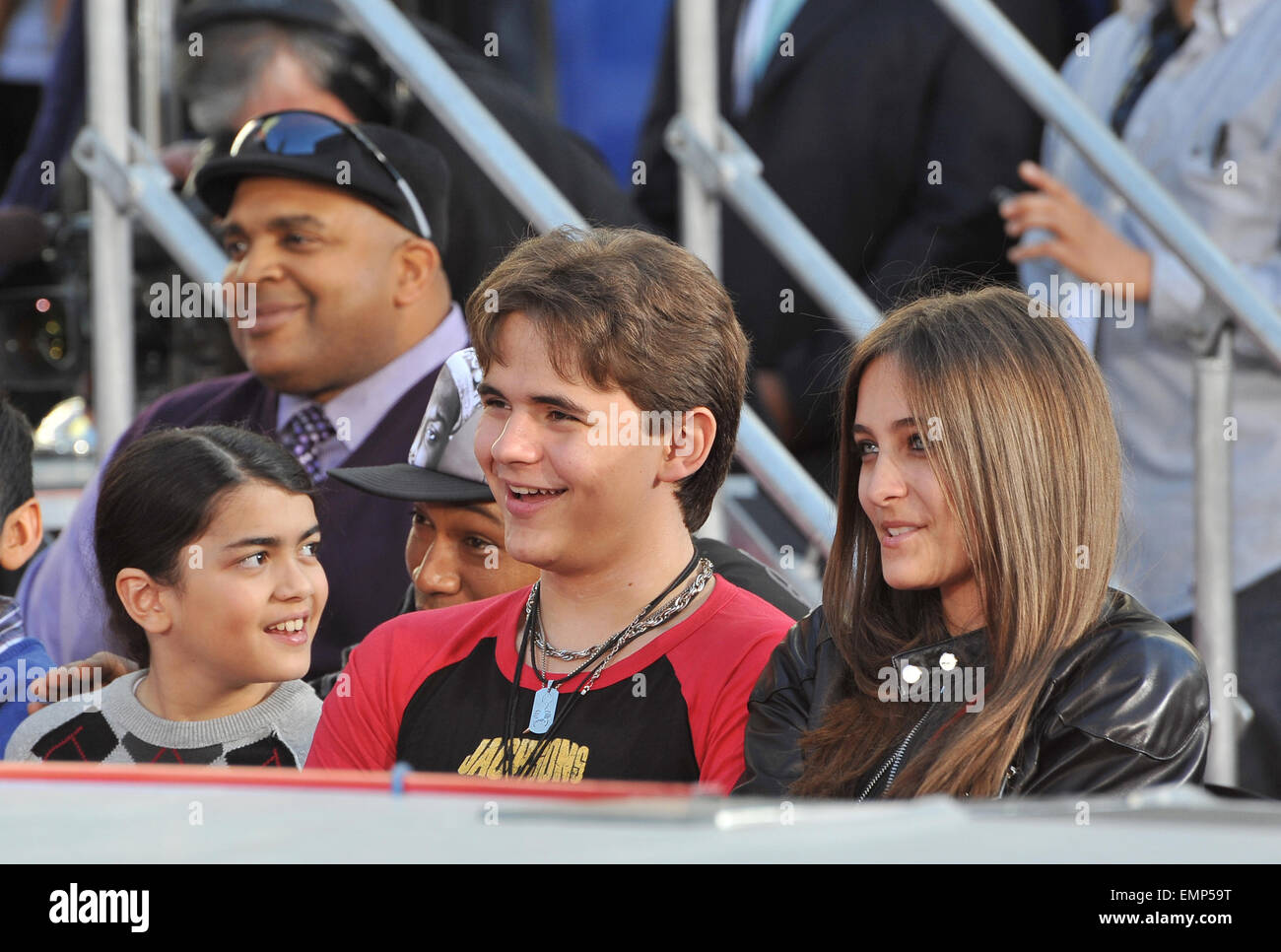 LOS ANGELES, CA - JANUARY 26, 2012: Michael Jackson's children Prince ...
