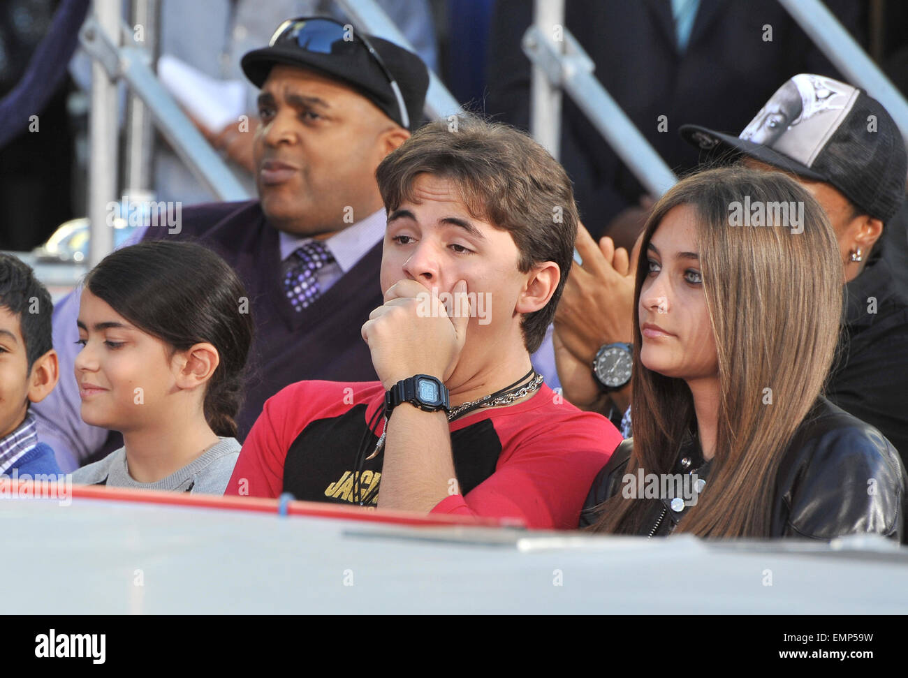 LOS ANGELES, CA - JANUARY 26, 2012: Michael Jackson's children Prince ...