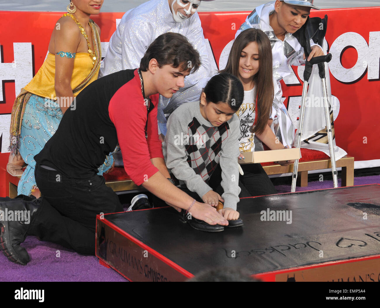 LOS ANGELES, CA - JANUARY 26, 2012: Michael Jackson's children Prince ...
