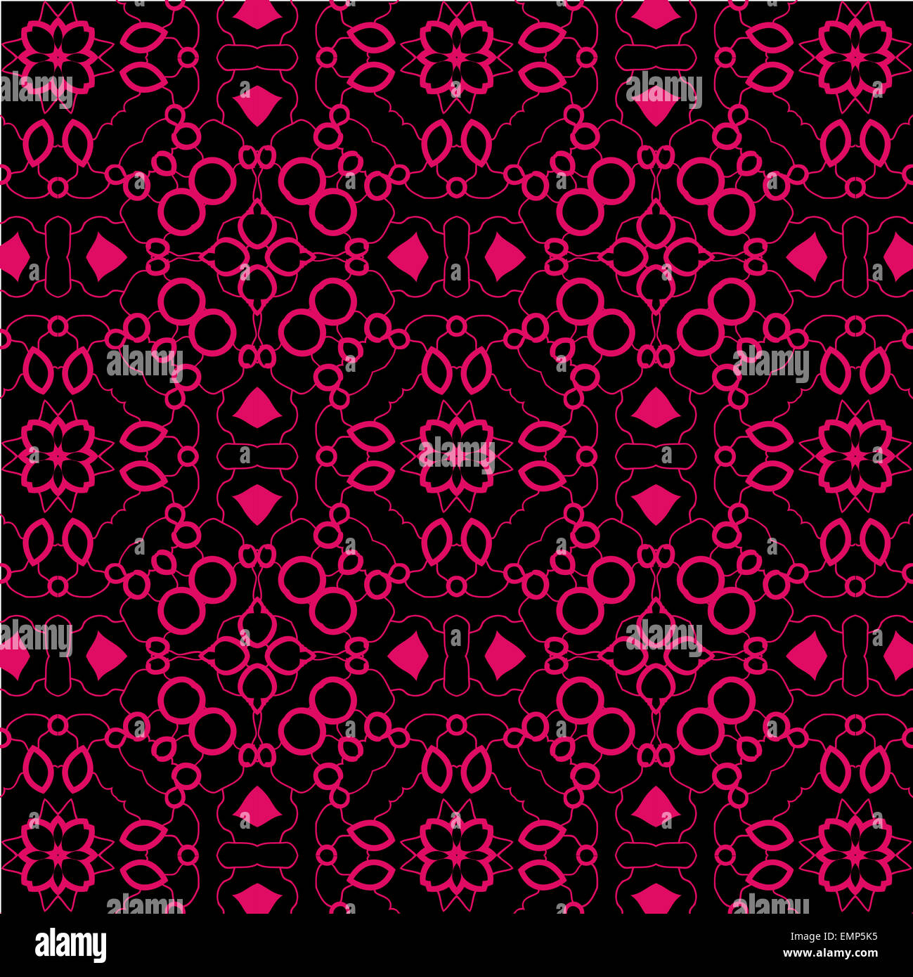 Red And Black Abstract Seamless Pattern. Vector Illustration Stock 