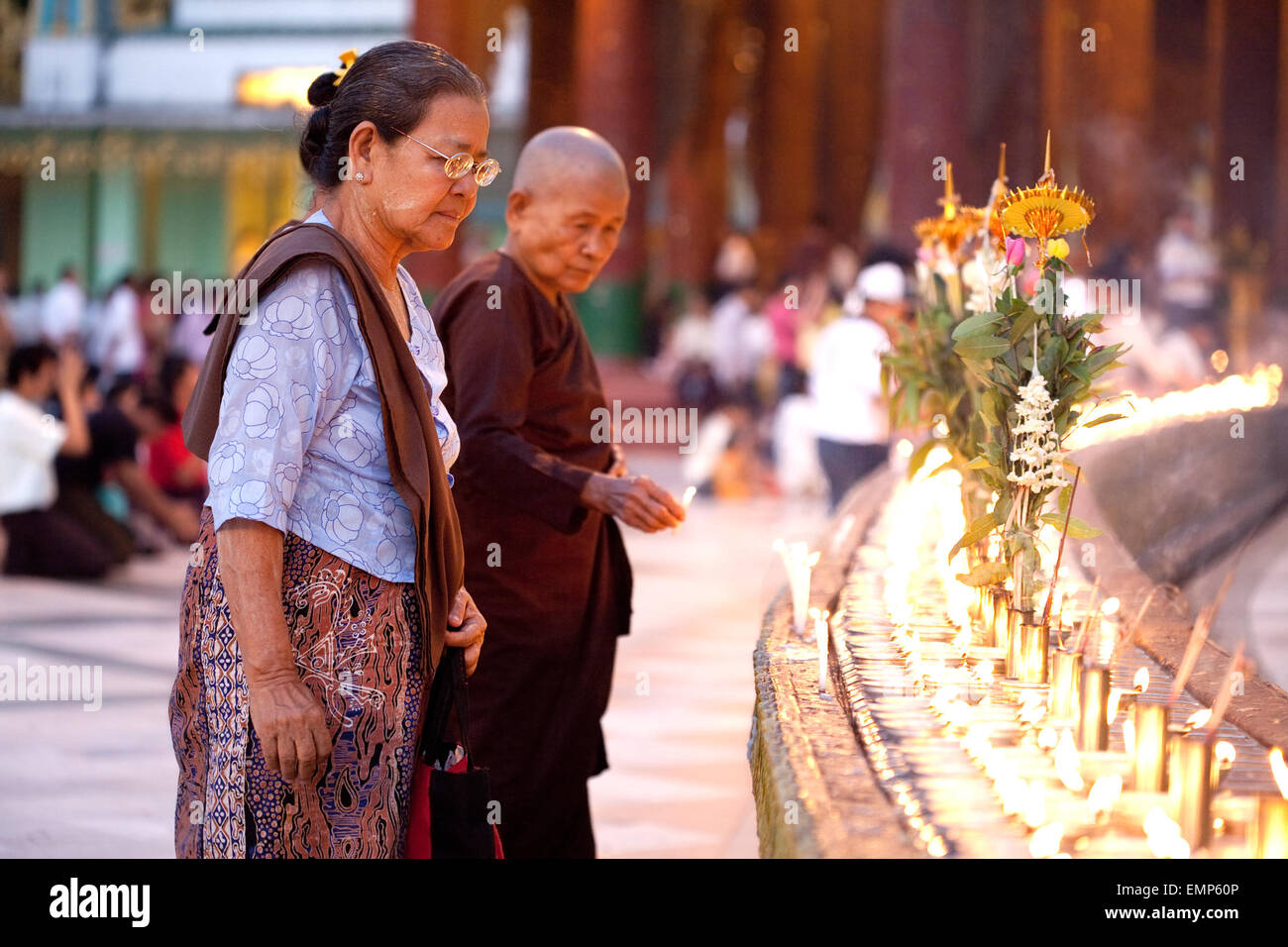 Buddhist devotees hi-res stock photography and images - Alamy