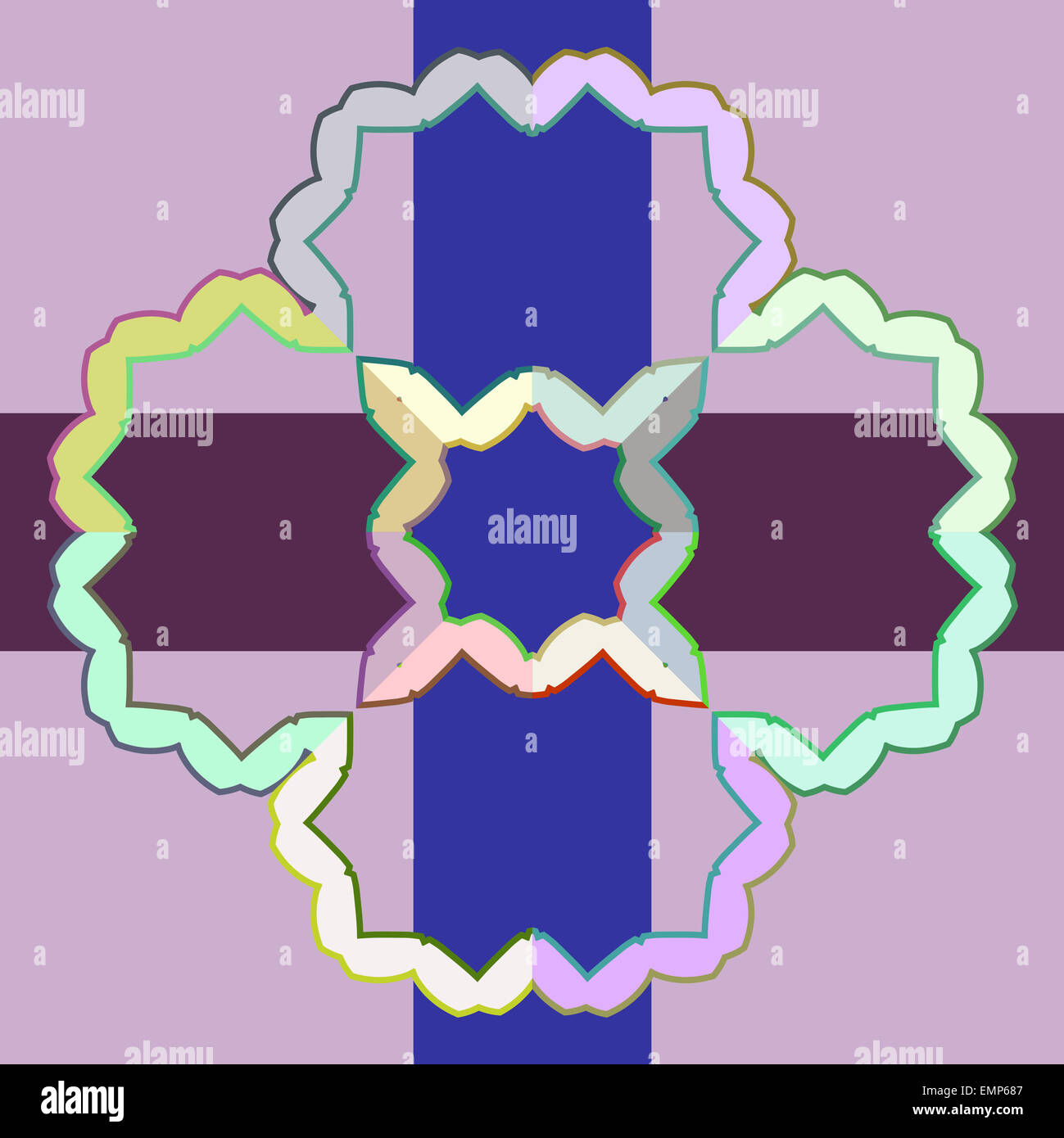 Green Yellow Red Vector ornate frame with sample text. Perfect as ...