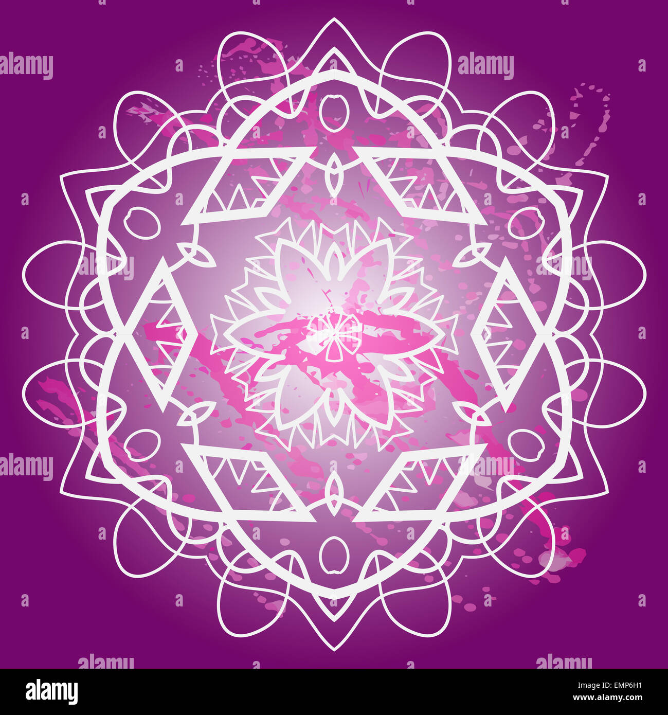 What is karma? Oriental mandala motif round lase pattern on the violet ...